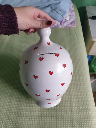 Salvadanaio dipinto a mano, senza apertura