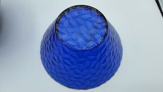 12 coppette vetro blu Arcoroc nuove.H 14cm.France 