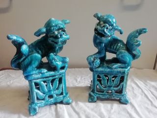 coppia di statuine in porcellana cinese antica