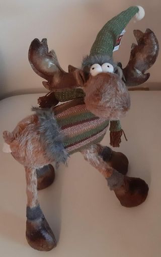 Pupazzo Renna h 40 cm. Nuovo