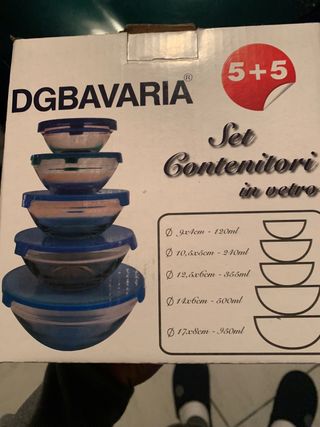 SET CONTENITORI IN VETRO