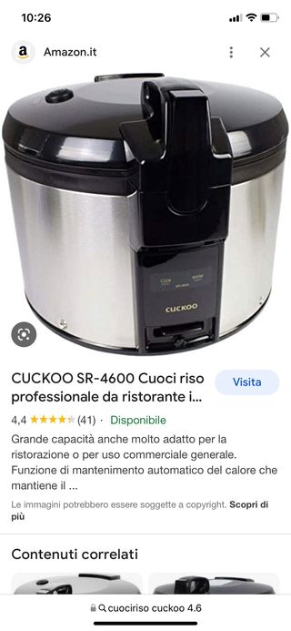 Cuoci riso 4.6Lt