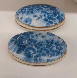 Portagioie artigianali fiori blu
