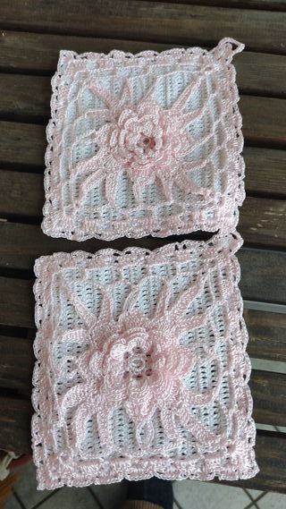 Due Presine da cucina fatte a mano Nuove