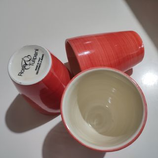 bicchieri corallo ceramica