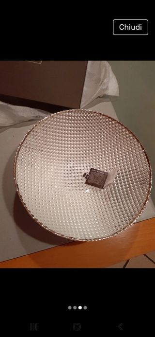Ciotola Argenesi vetro diamante