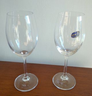 Due calici in cristallo di Bohemia