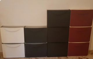 scarpiera con moduli bianchi+moduli neri