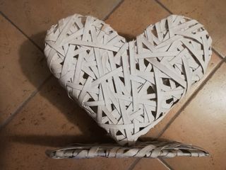 Cesto a cuore bianco 