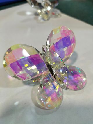 farfalla in vetro multicolore