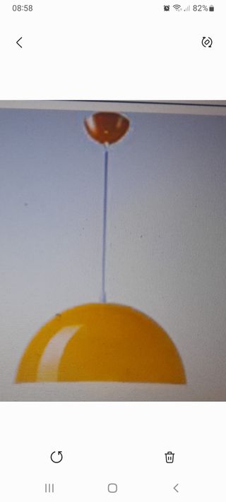 lampadario in metallo color giallo 30 cm diametro 