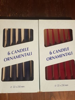 12 candele ornamentali 