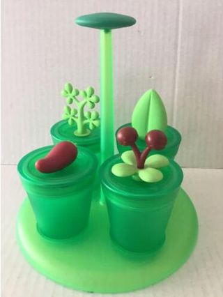 ALESSI Vassoio + 4 Vasetti Happy Spices SG09 AZ