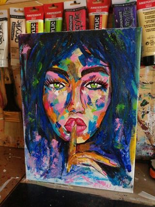 Dipinto a mano con acrilico 