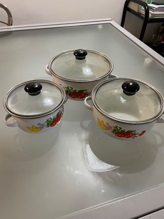 Set 3 ciotole con coperchi 