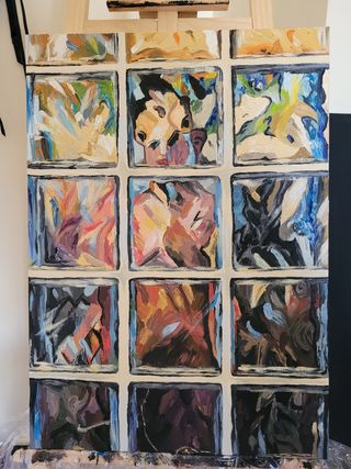 quadro ad olio astratto