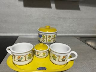 Set colazione ceramica Bella, lavorato a mano  