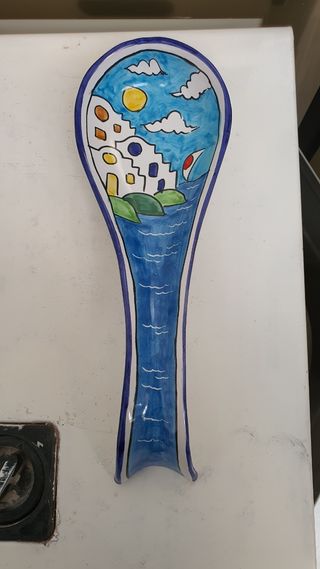 Portamestolo in ceramica Vietrese