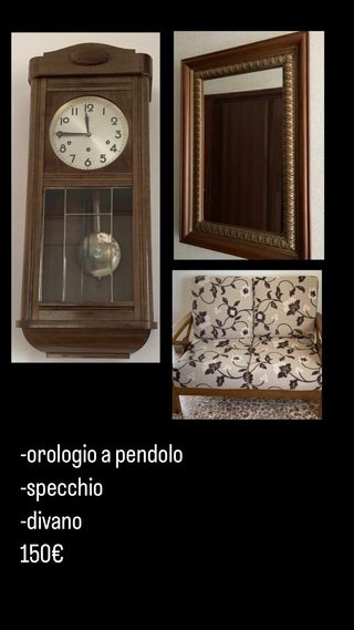 Orologio specchio e divanetto