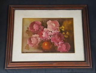 Dipinto olio firmato e autenticato ▪ "Peonie"