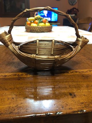 Cestino vimini vintage 