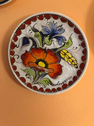 Piatto decorativo ceramica Schiavon 