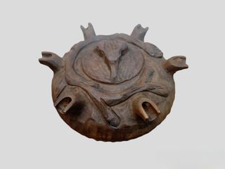 Grande Vaso Grolla in Legno di Noce