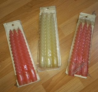 set 9 candele vintage