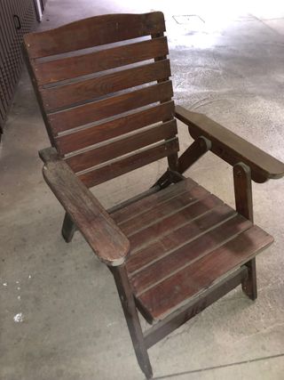 4 Sedie pieghevoli in legno da giardino