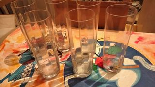 bicchieri 6 pezzi in vetro 