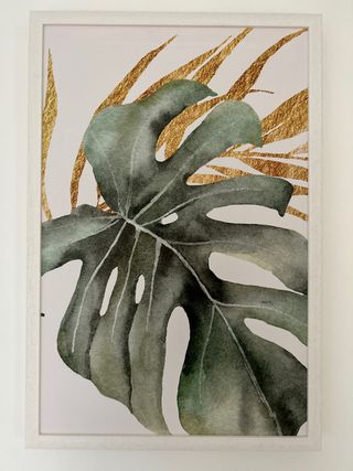 "Orchidee tropicali" 2 stampe su tela con cornice 