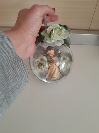 pallina Natale hamdmade con angioletto 