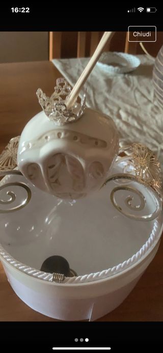 Profumatore di porcellana e argento 