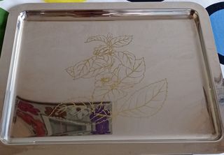 Vassoio in acciaio rettangolare 