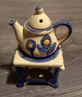 Portacandela / con tazza in porcellana. 