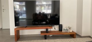 TV stand legno massello regolabile
