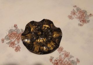Portacandele fiore nero-oro