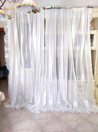 Coppia di tenda Sartoriale meravigliosa con orlo a