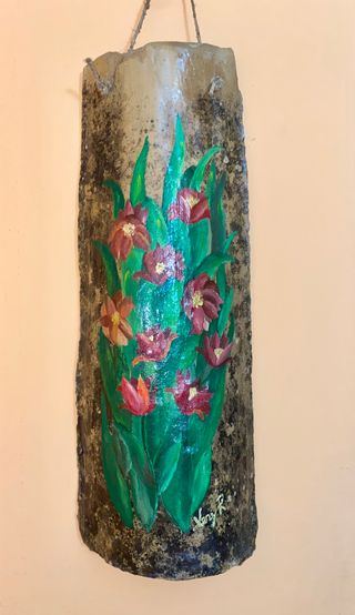 tegola decorata a mano