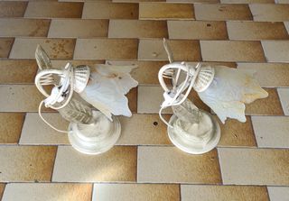 2 abatjour ferro avorio abat jour comodino camera