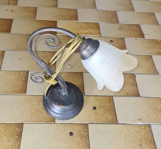 abatjour marrone ferro da tavolo lampada comodino