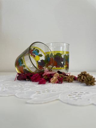 Coppia bicchieri colorati vintageCoppia bicchieri 