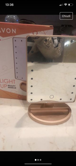 Specchio da tavolo con luci