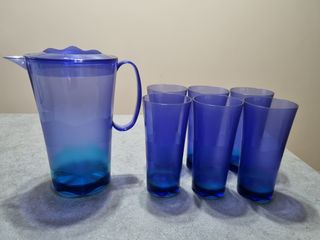 Set caraffa e bicchieri Tupperware