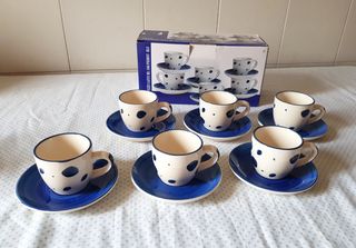 SET 6 tazze caffè ml.100 Poirot blu