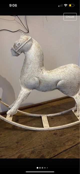 Cavallo in metallo stile shabby chic