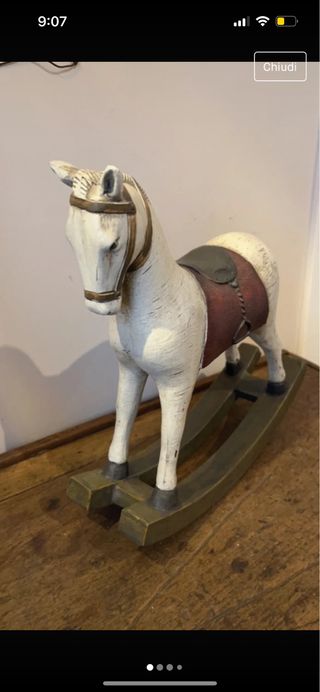 Cavallo da decorazione in legno 