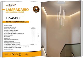 LAMPADARIO MODERNO ESAGONALE 