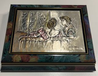 Box portagioie in argento 925 decorato a mano