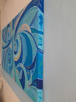 QUADRO ASTRATTO SU TELA (ACRILICO)